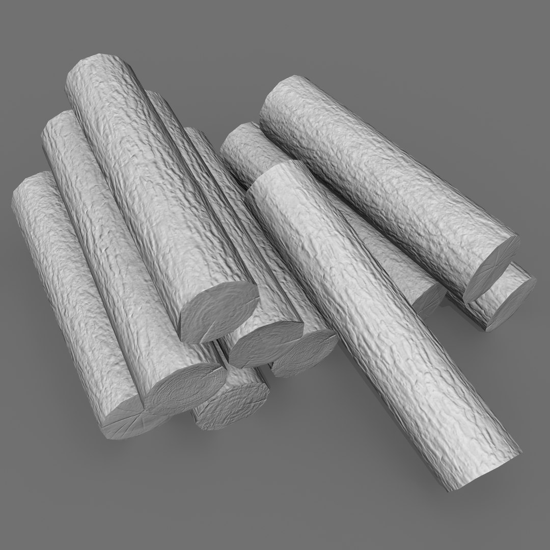 Logs Medieval 3d Model