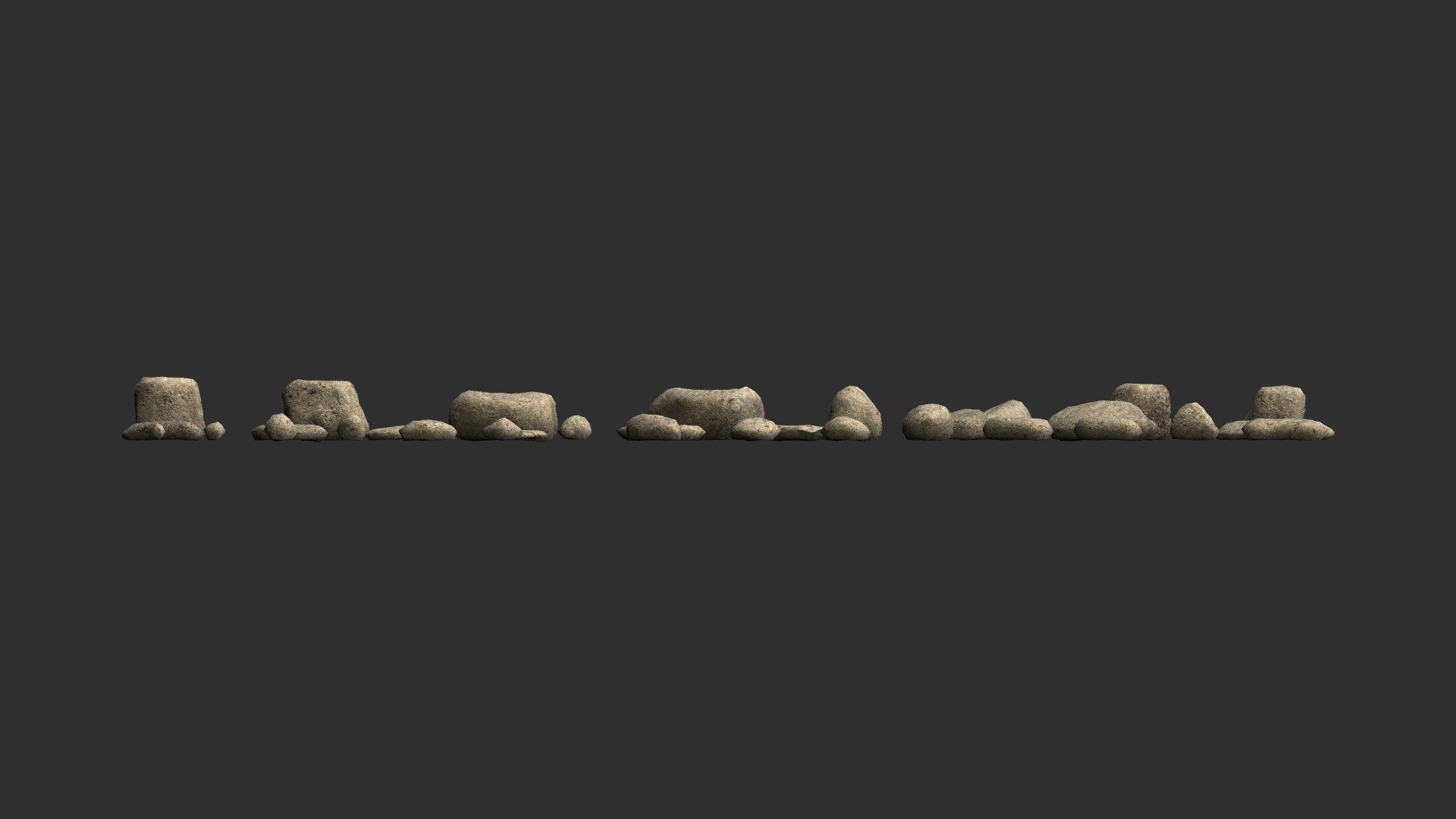 Assorted Rocks - Light 3D Model - TurboSquid 2219834