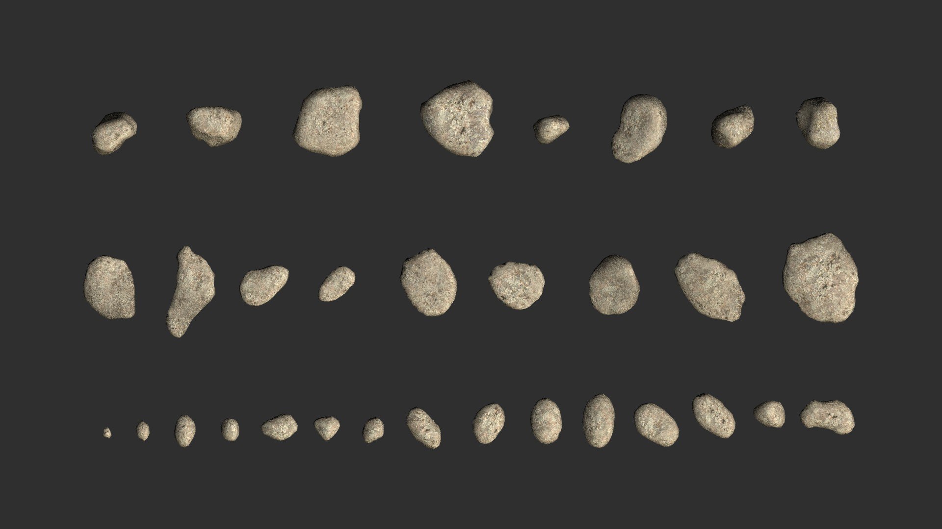 Assorted Rocks - Light 3D Model - TurboSquid 2219834