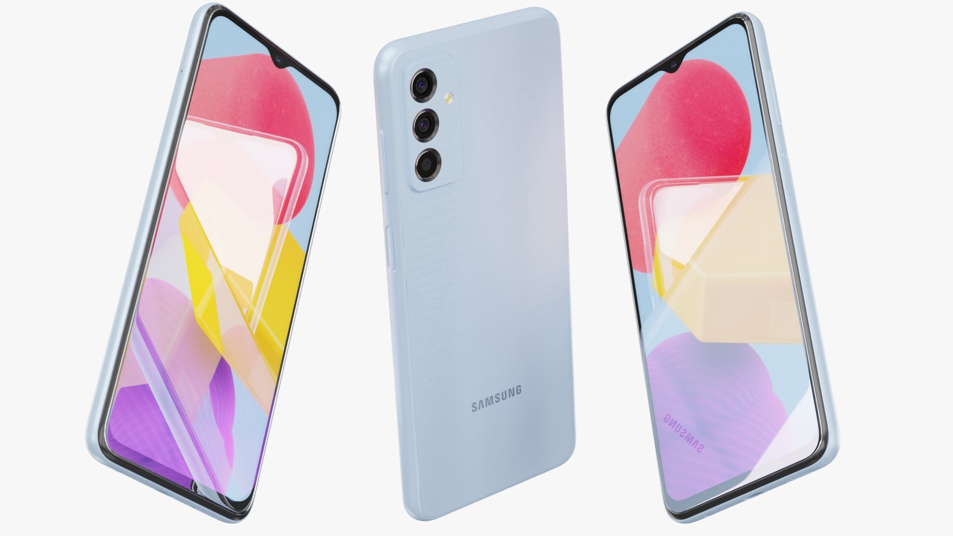 Samsung Galaxy M13 Light Blue Model - TurboSquid 1927490