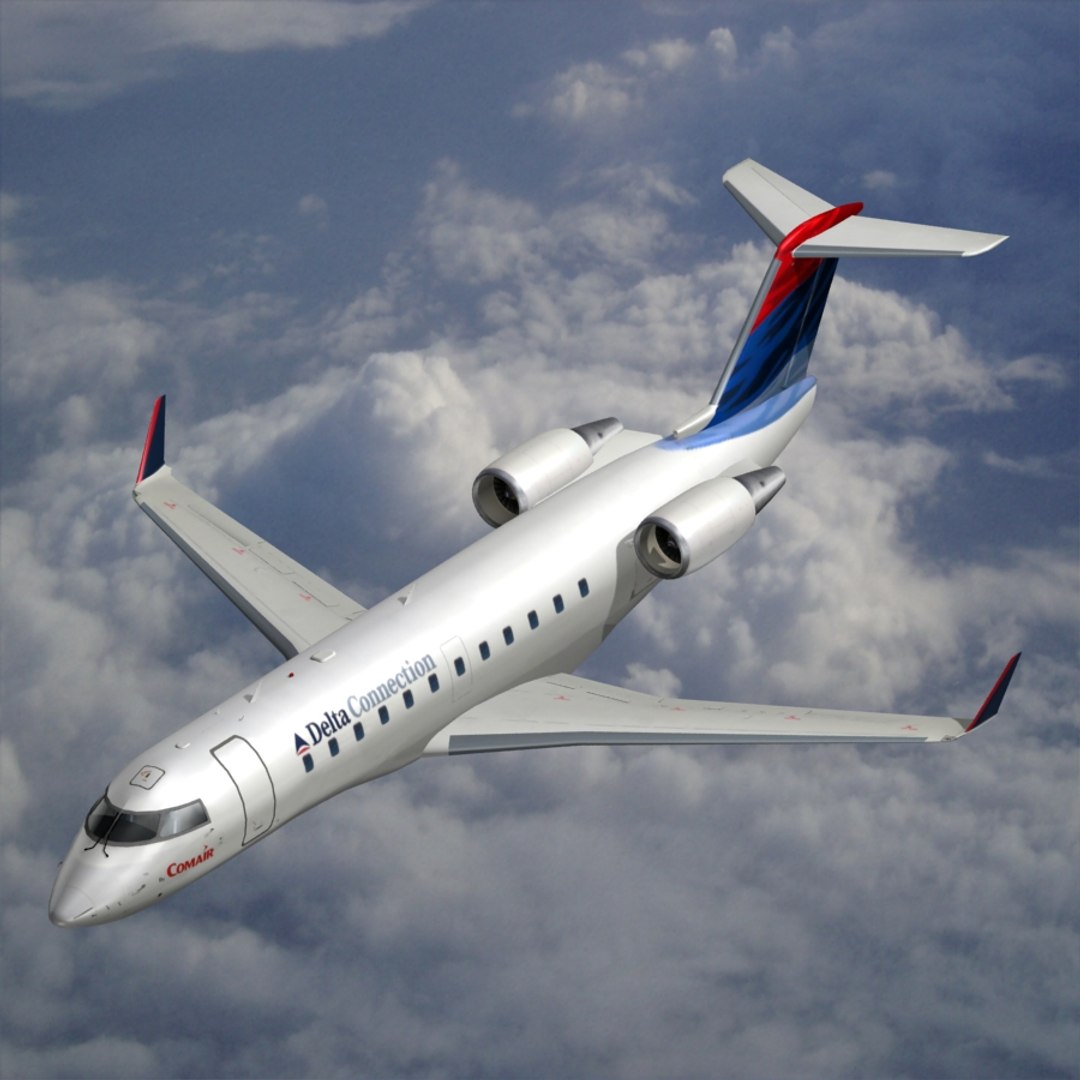 bombardier crj-200 3d model