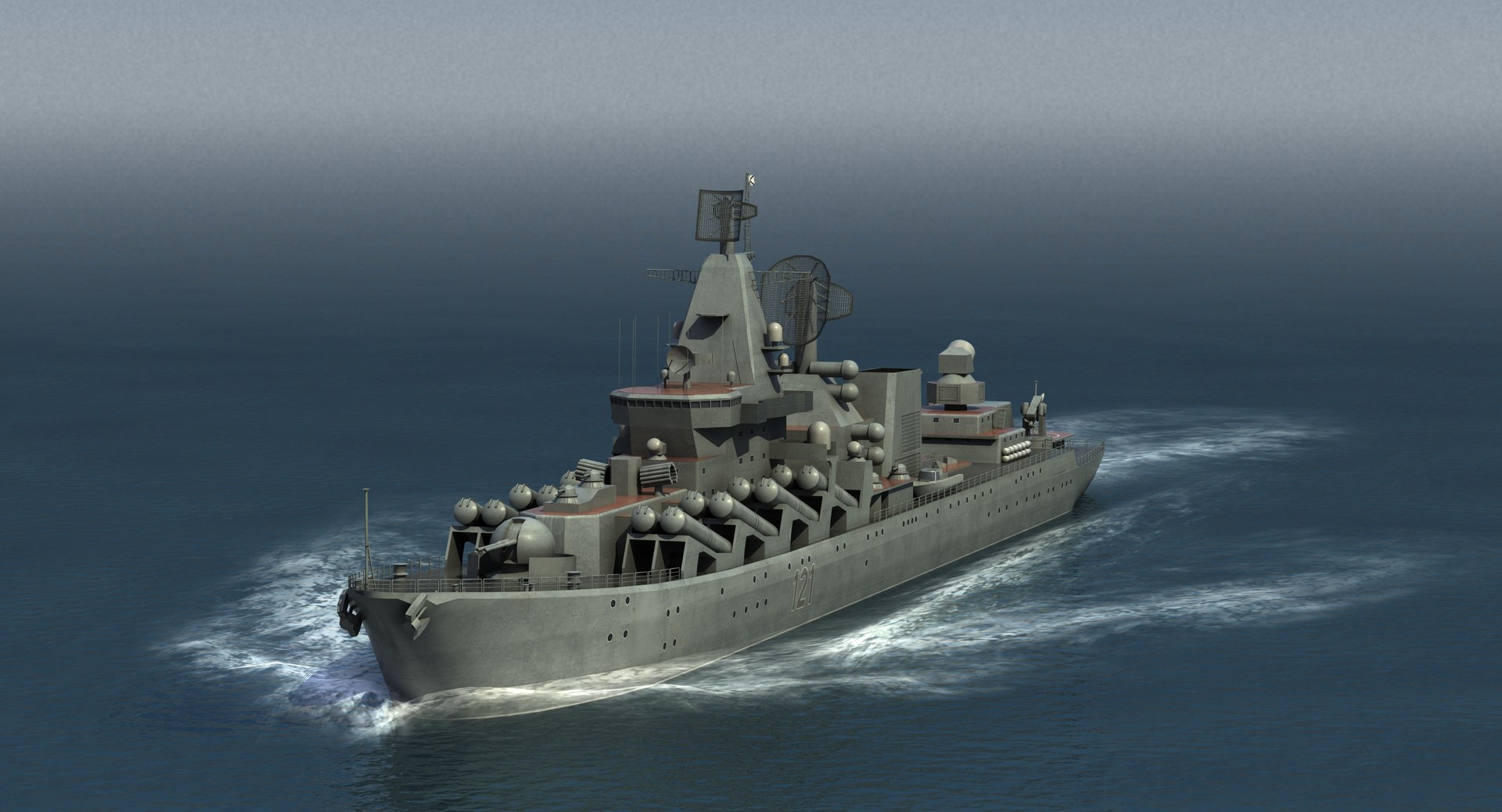 Slava Class Cruiser 3D Model - TurboSquid 1280792