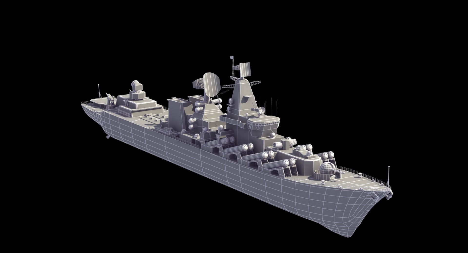 Slava class cruiser 3D model - TurboSquid 1280792