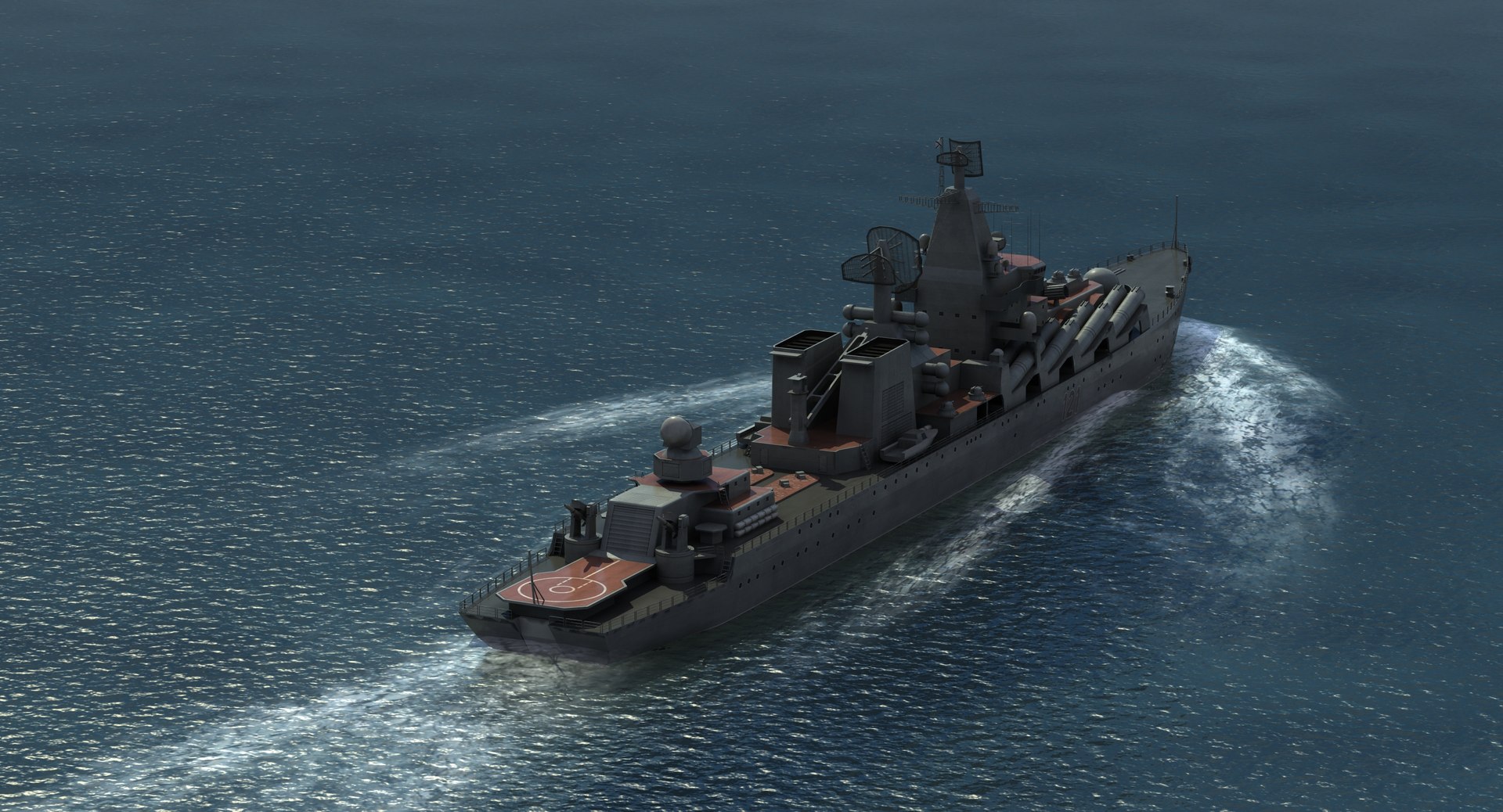 Slava Class Cruiser 3D Model - TurboSquid 1280792