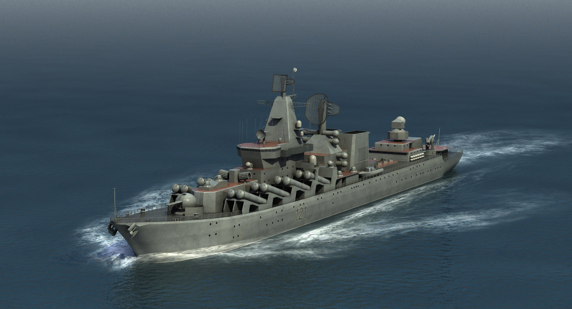 Slava class cruiser 3D model - TurboSquid 1280792