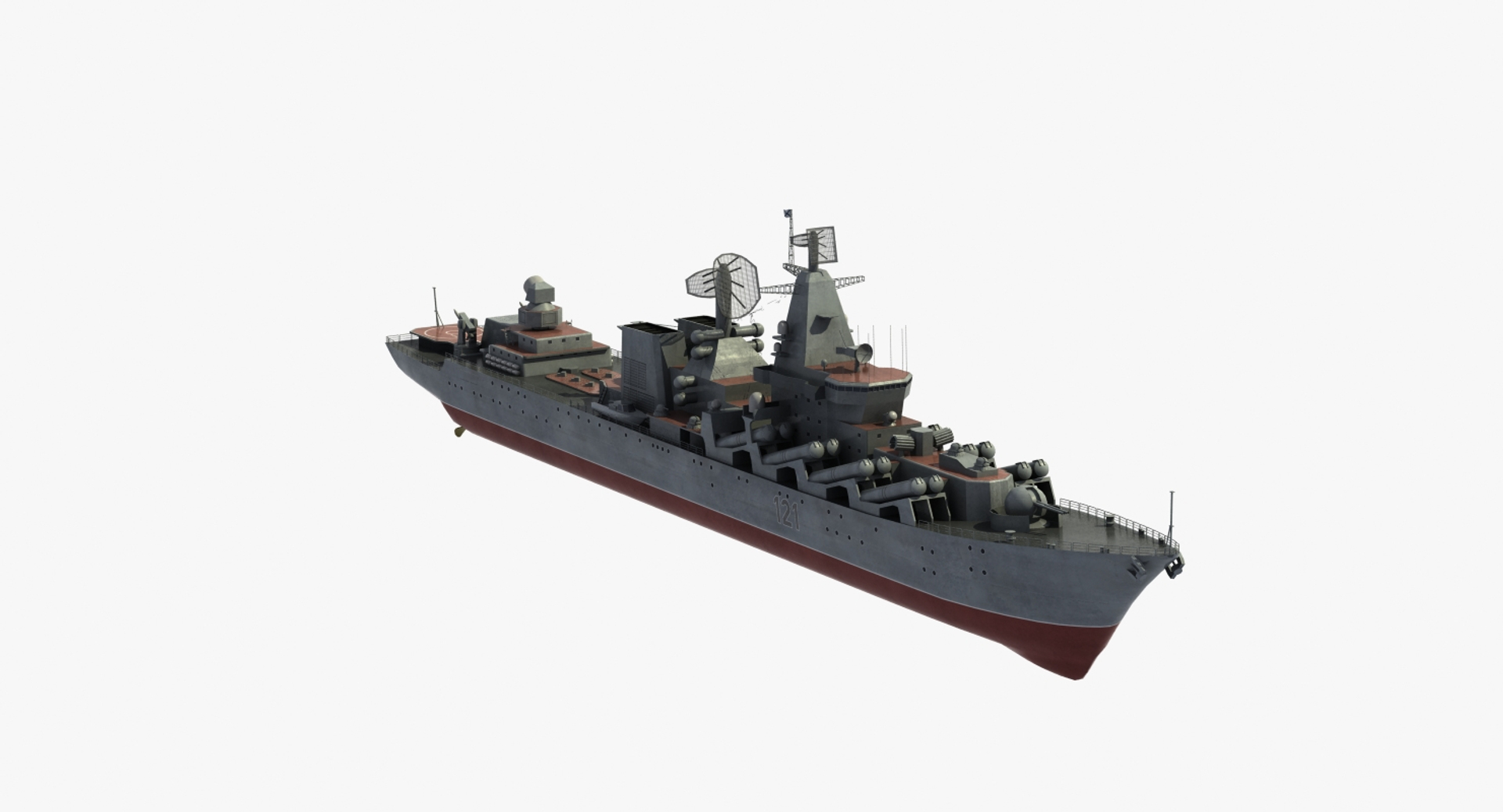 Slava Class Cruiser 3D Model - TurboSquid 1280792