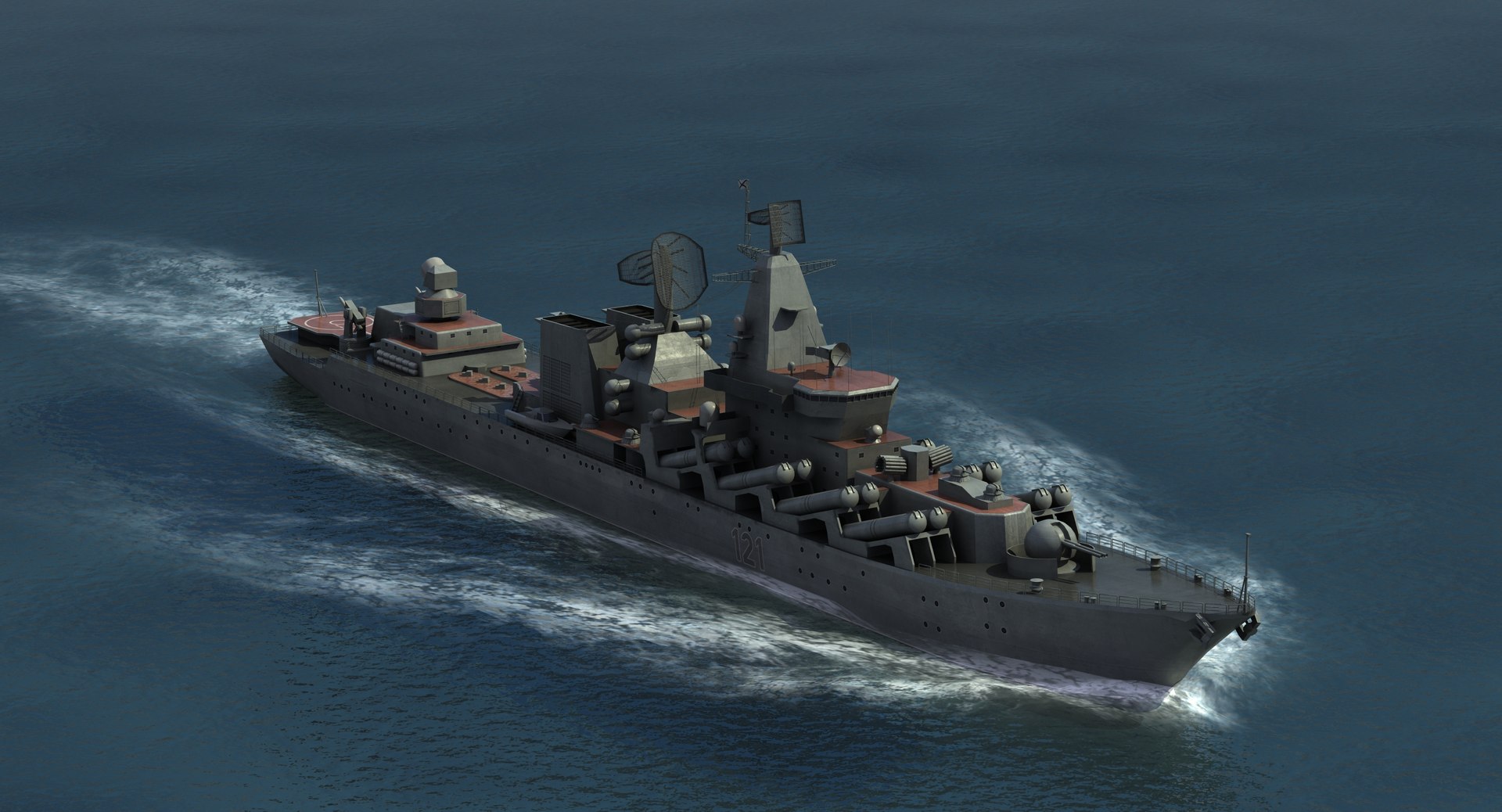 Slava Class Cruiser 3D Model - TurboSquid 1280792
