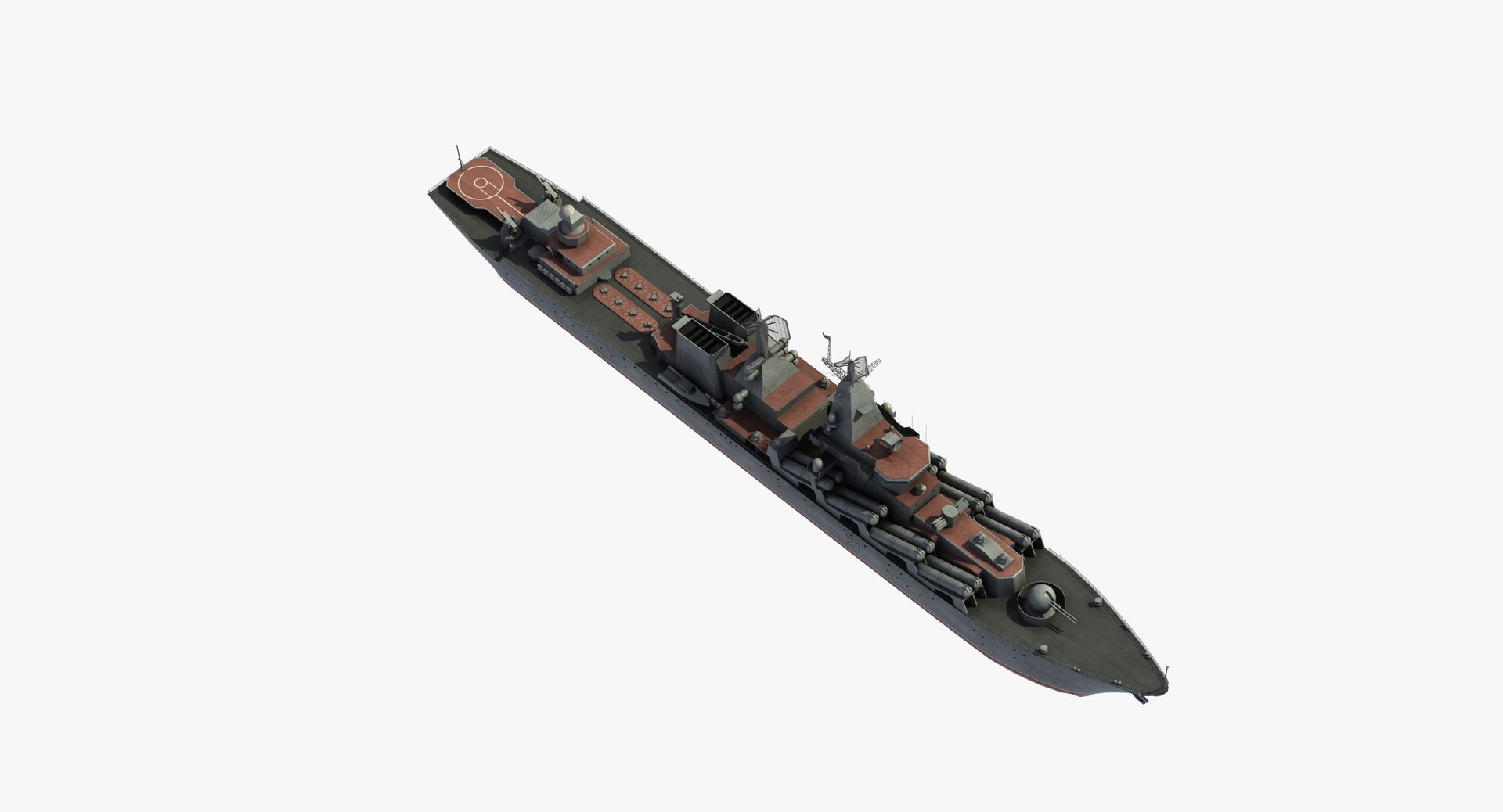 Slava class cruiser 3D model - TurboSquid 1280792
