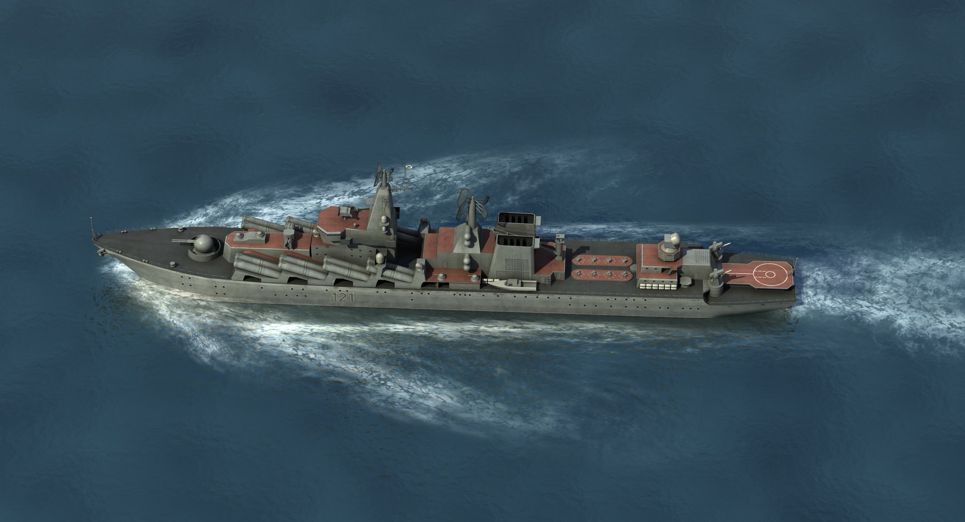 Slava Class Cruiser 3D Model - TurboSquid 1280792