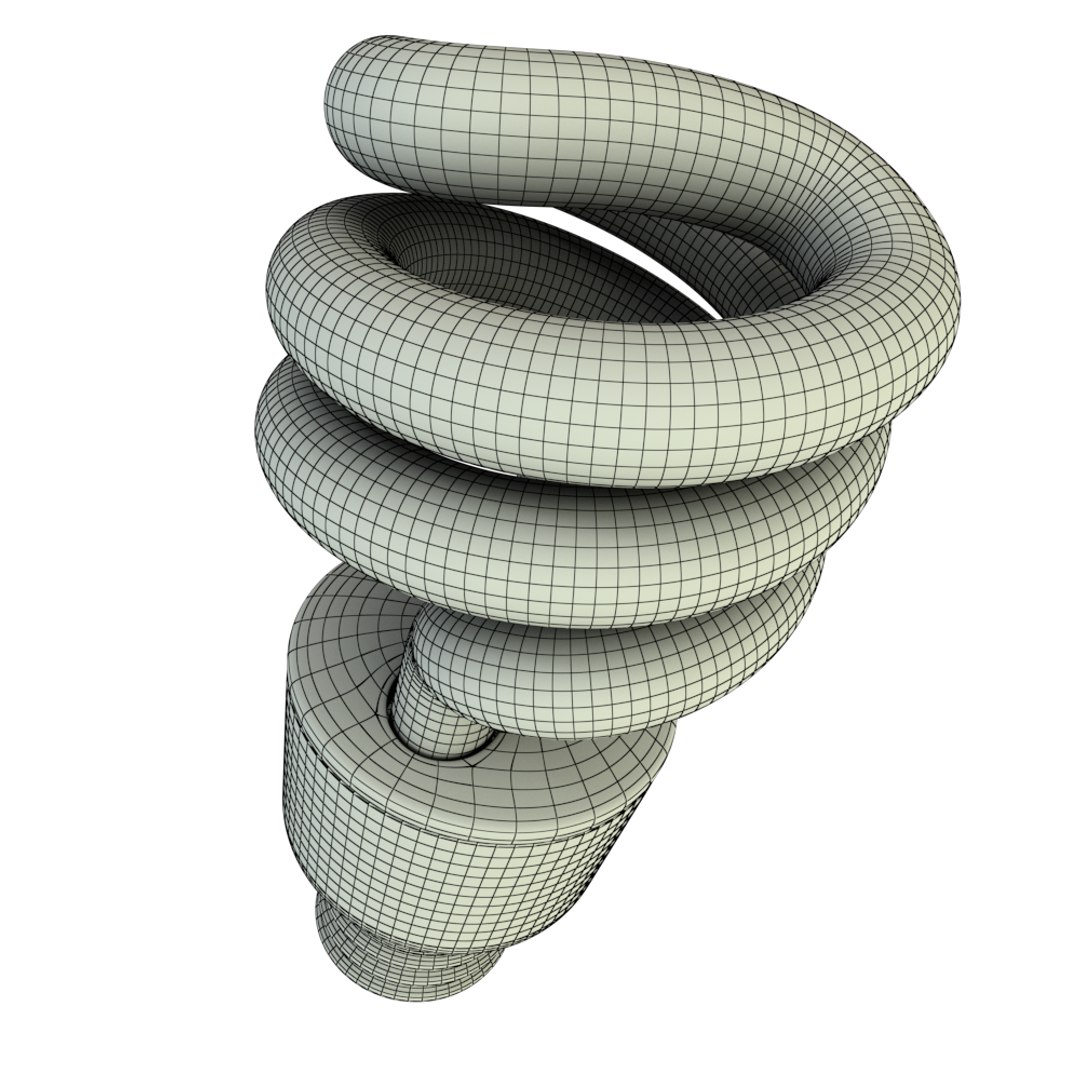 3D fluorescent light bulb - TurboSquid 1505546