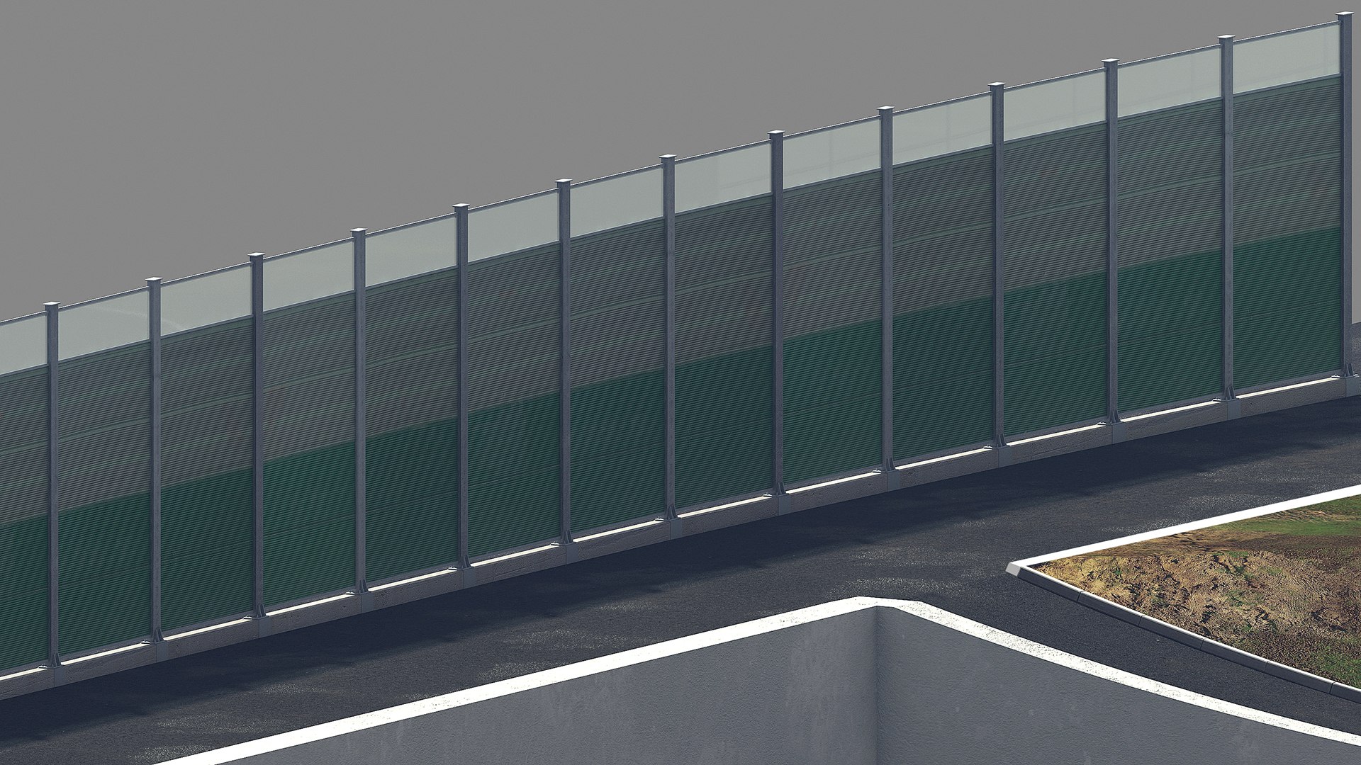 Noise Barrier 3D - TurboSquid 1615633