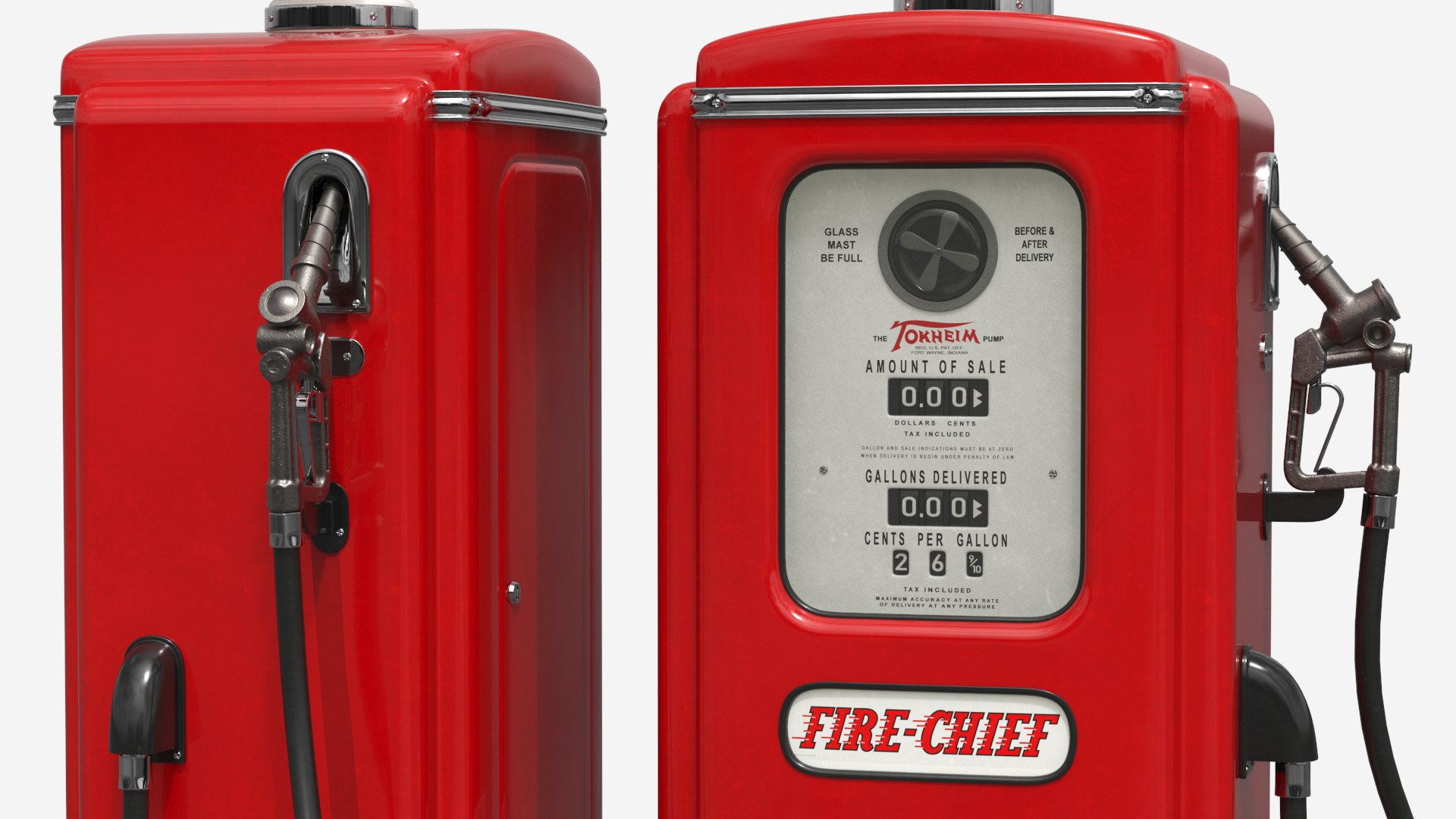 Vintage Texaco Refueling Station Red 3D Model - TurboSquid 2473591