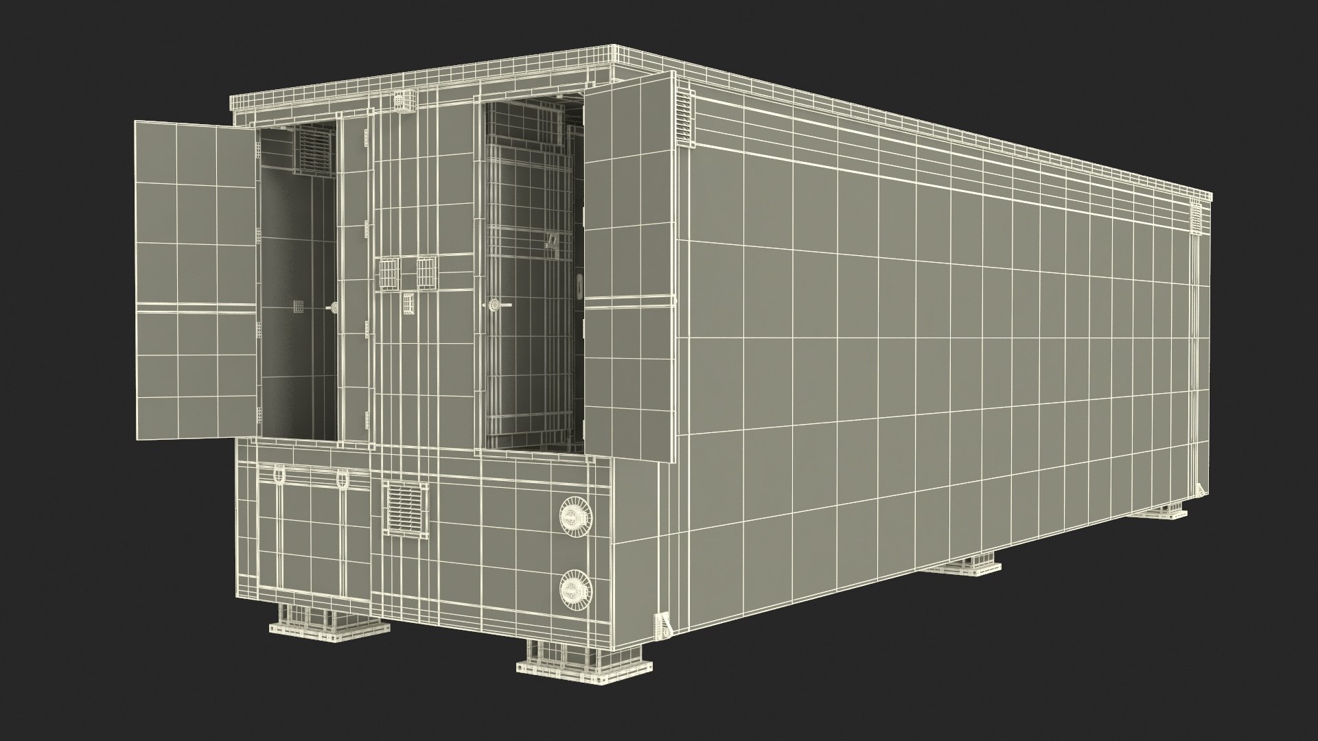 Container Data Center Simple Interior 3D - TurboSquid 2155489