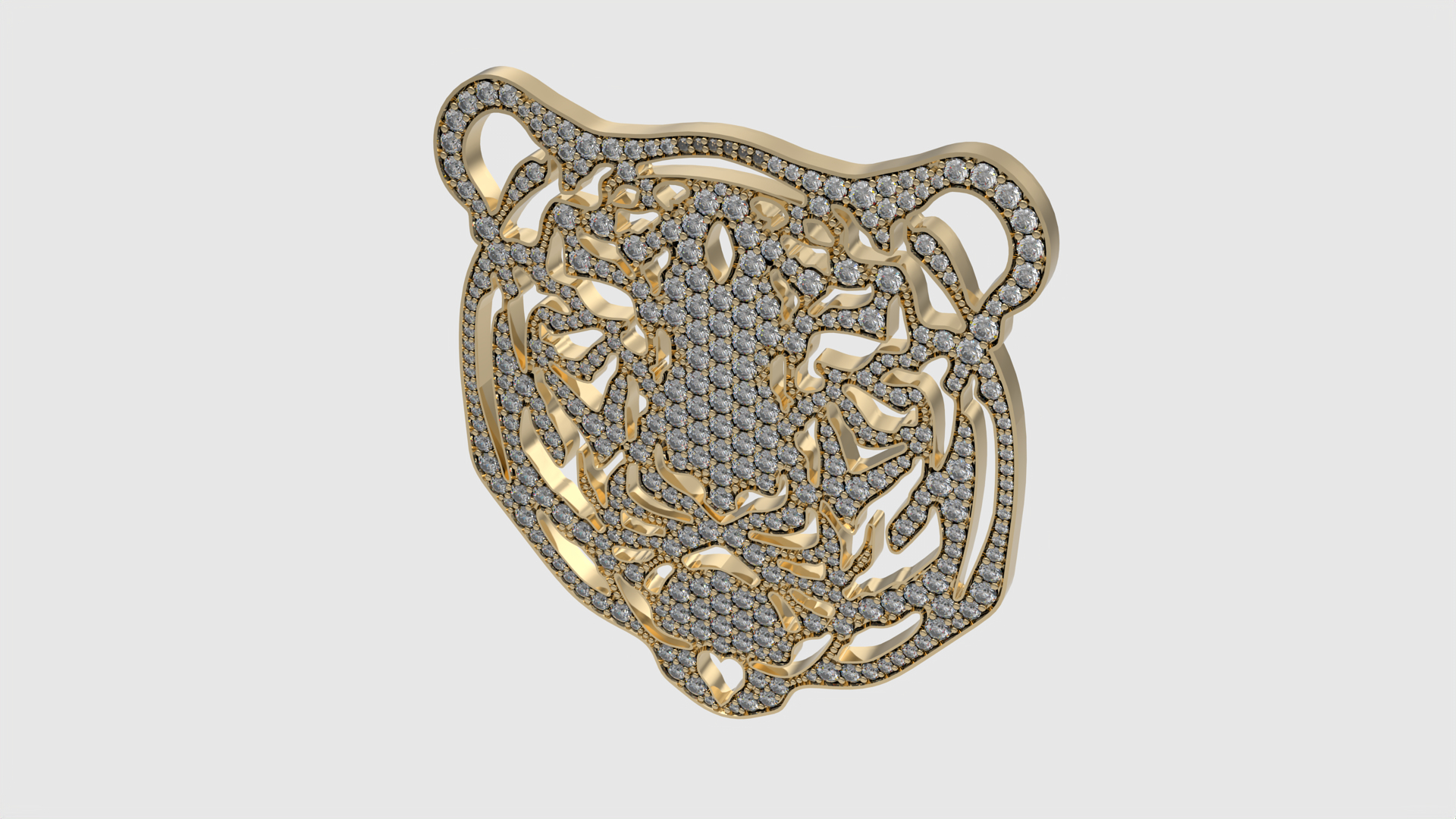 Tiger Face Pendant With Intricate Details JDBCo 3D - TurboSquid 2339401