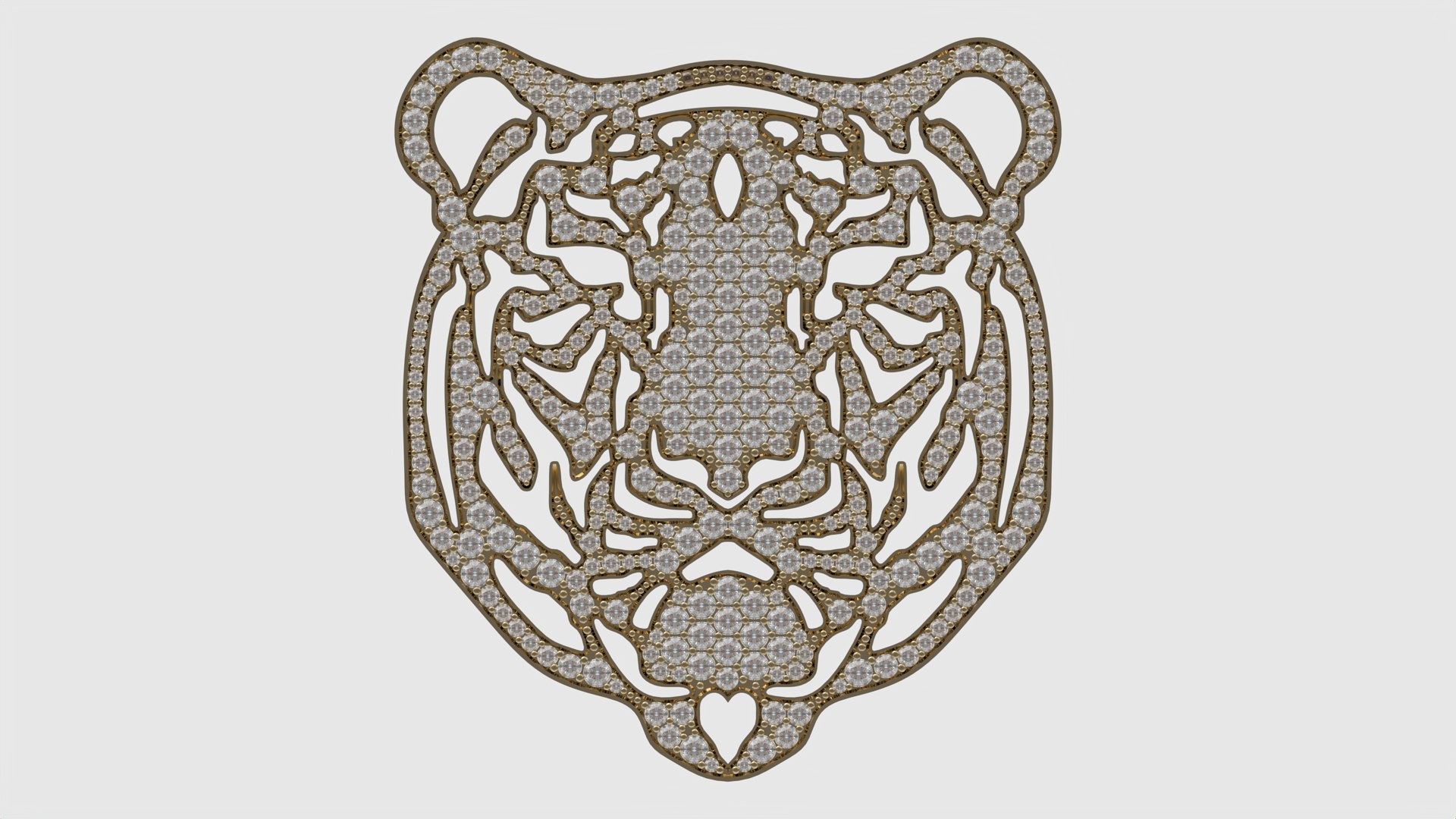 Tiger Face Pendant With Intricate Details JDBCo 3D - TurboSquid 2339401
