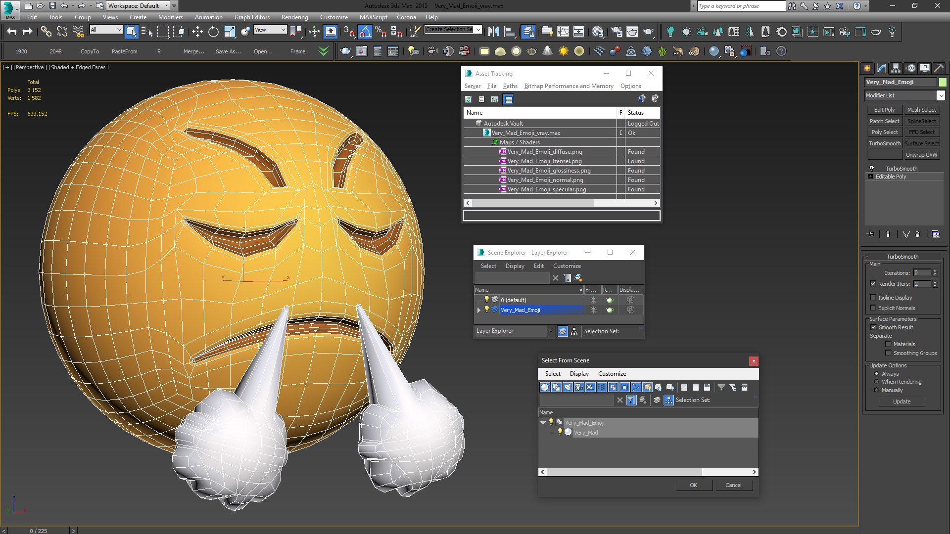 3D mad emoji - TurboSquid 1533116