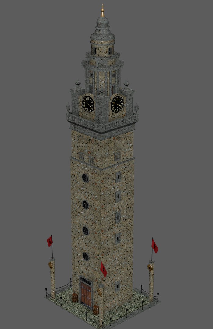 Fantasy Tower Clock 3D - TurboSquid 1272343