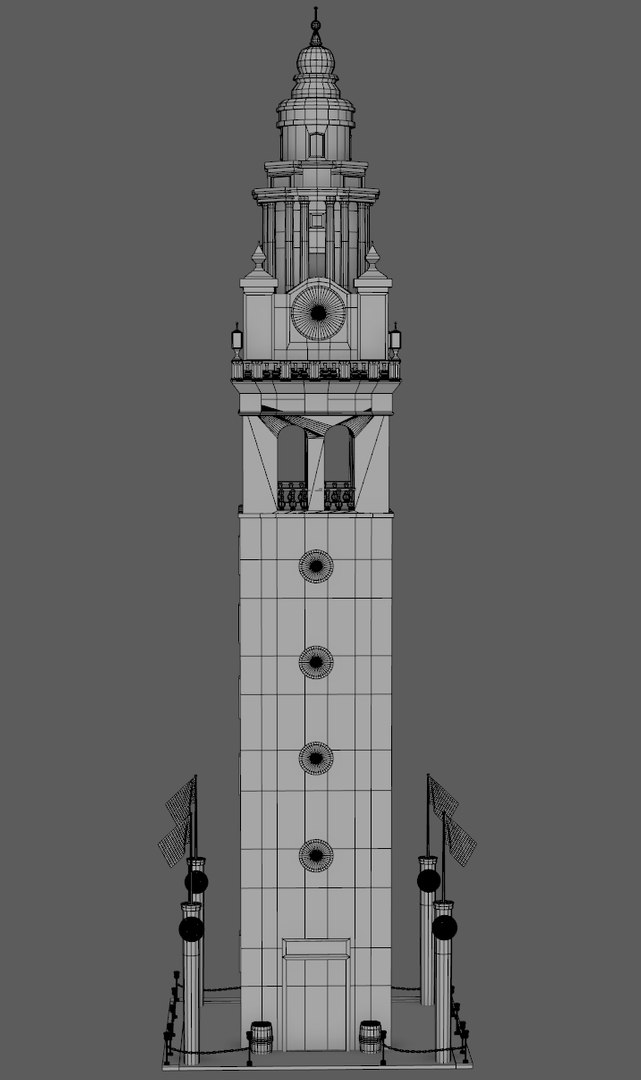 Fantasy Tower Clock 3D - TurboSquid 1272343