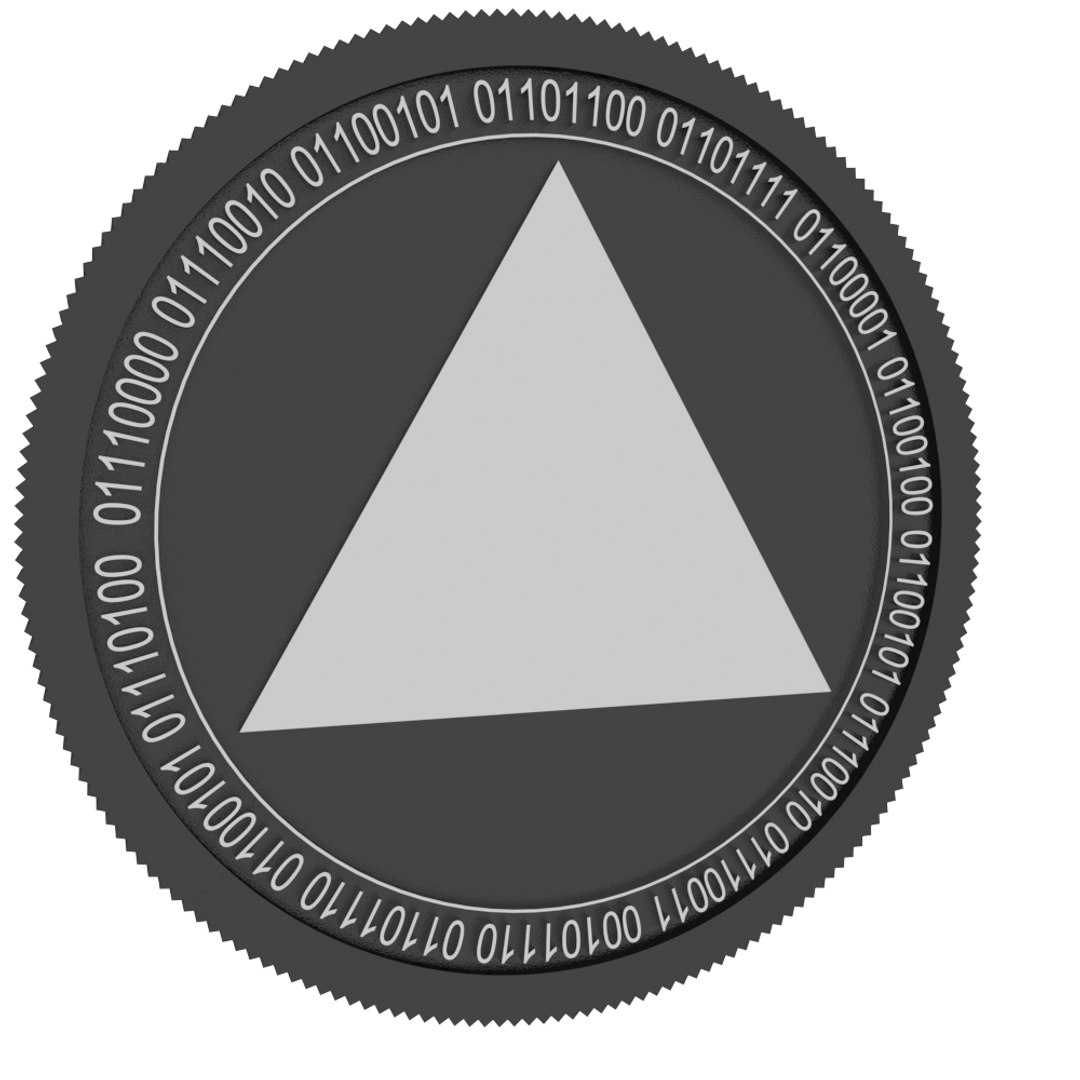 Triangles black coin model - TurboSquid 1630854