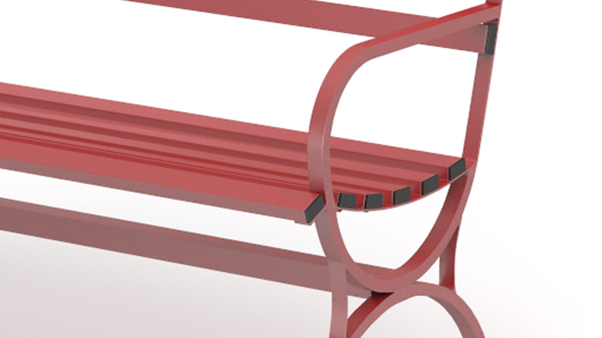 3D Model Rusko Outdoor Steel Garden Bench - TurboSquid 2005867