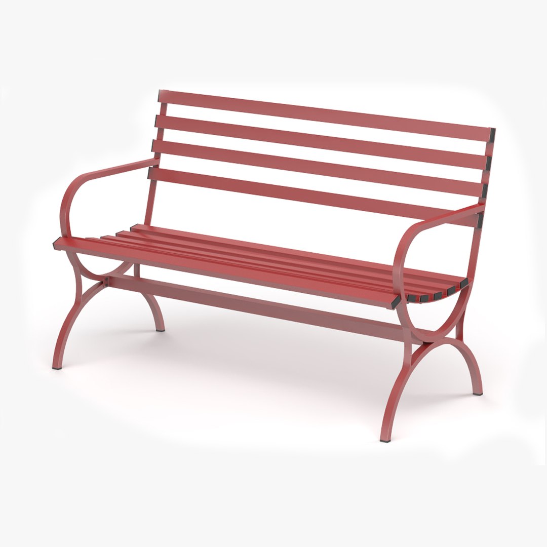 3D model Rusko Outdoor Steel Garden Bench - TurboSquid 2005867