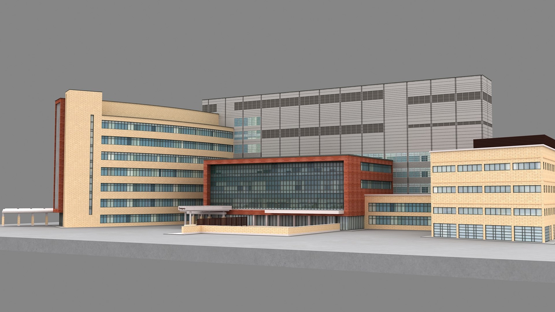 3D Hospital Building Model - TurboSquid 1812098