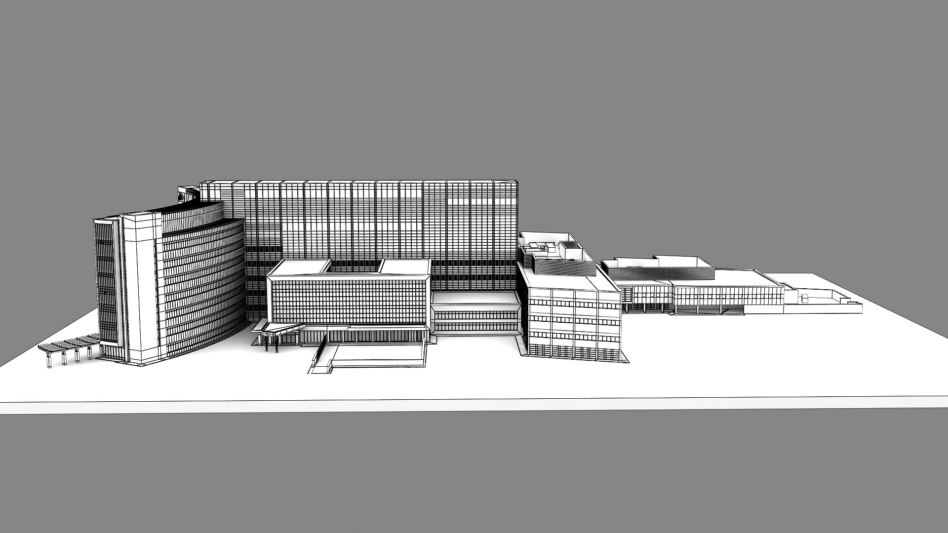 3D Hospital Building model - TurboSquid 1812098