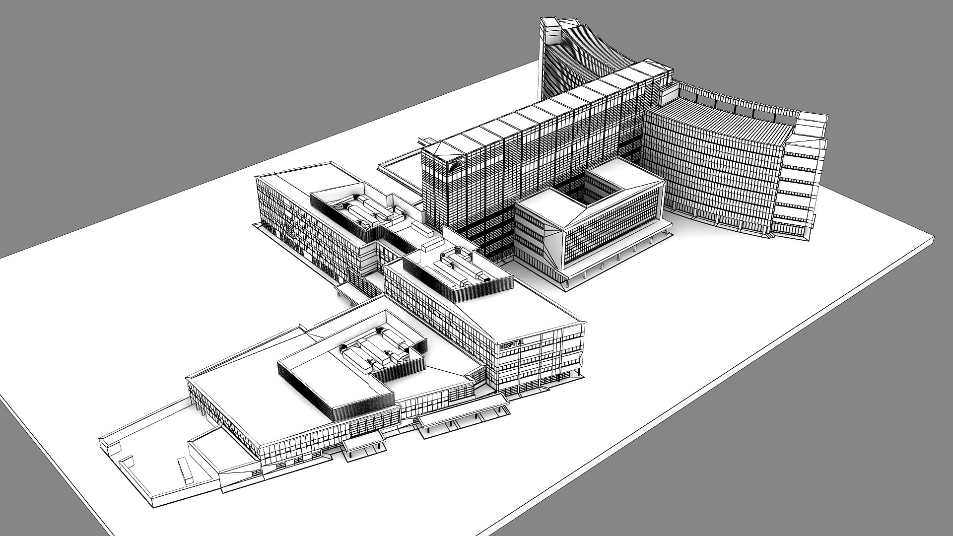 3D Hospital Building model - TurboSquid 1812098
