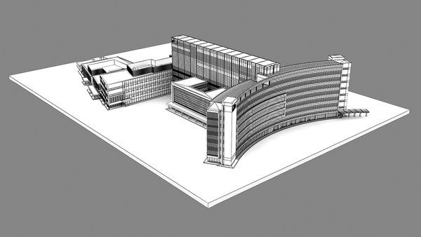 3D Hospital Building model - TurboSquid 1812098