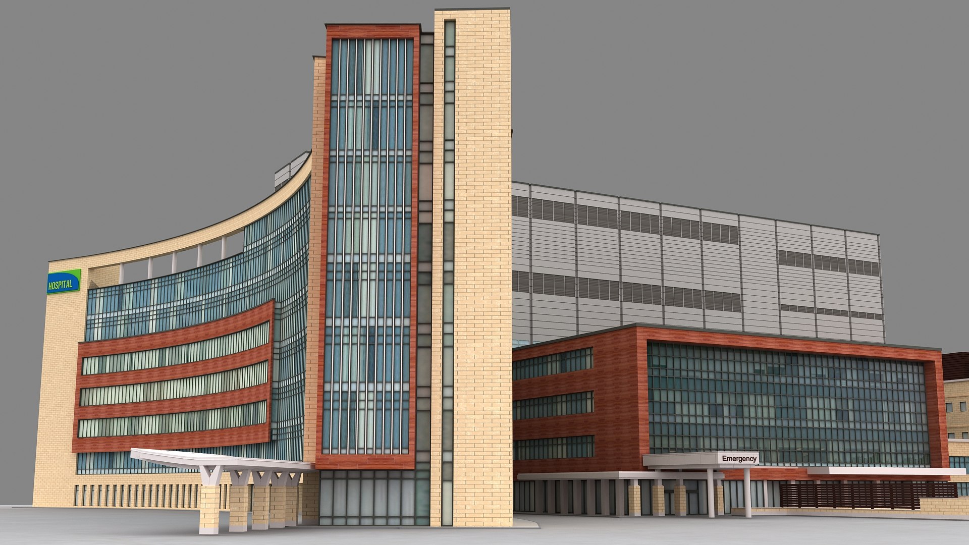 3D Hospital Building Model - TurboSquid 1812098