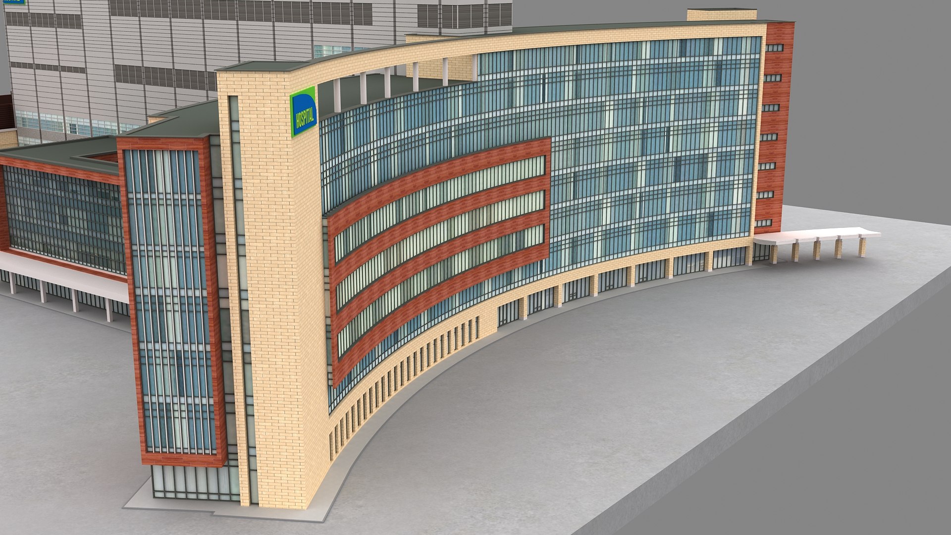3D Hospital Building Model - TurboSquid 1812098