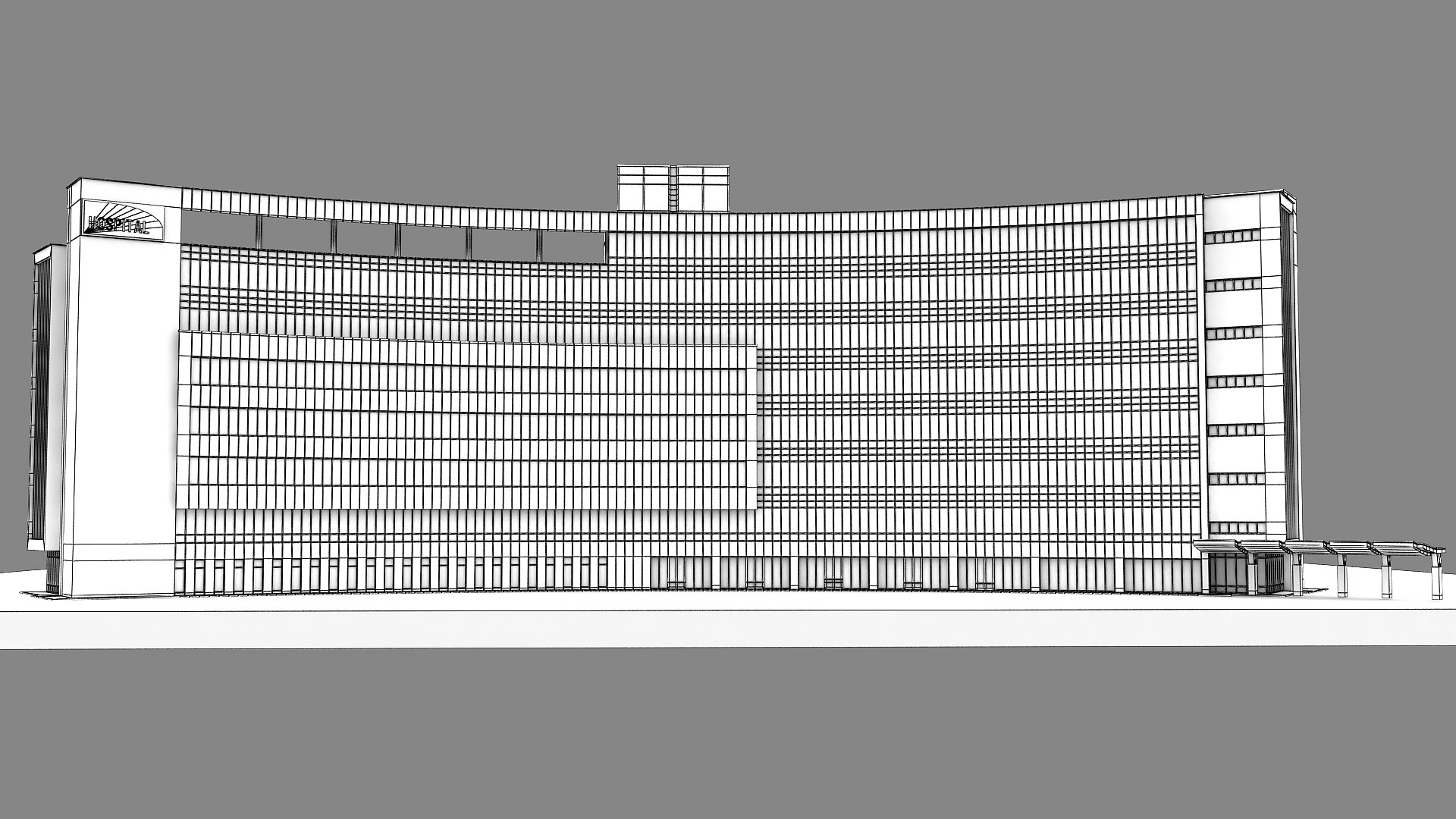 3D Hospital Building model - TurboSquid 1812098