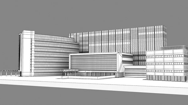 3D Hospital Building model - TurboSquid 1812098
