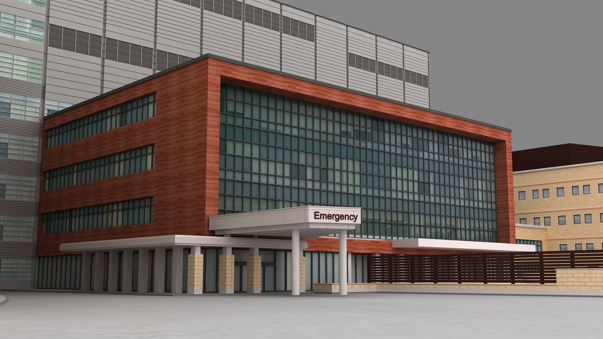 3D Hospital Building Model - TurboSquid 1812098