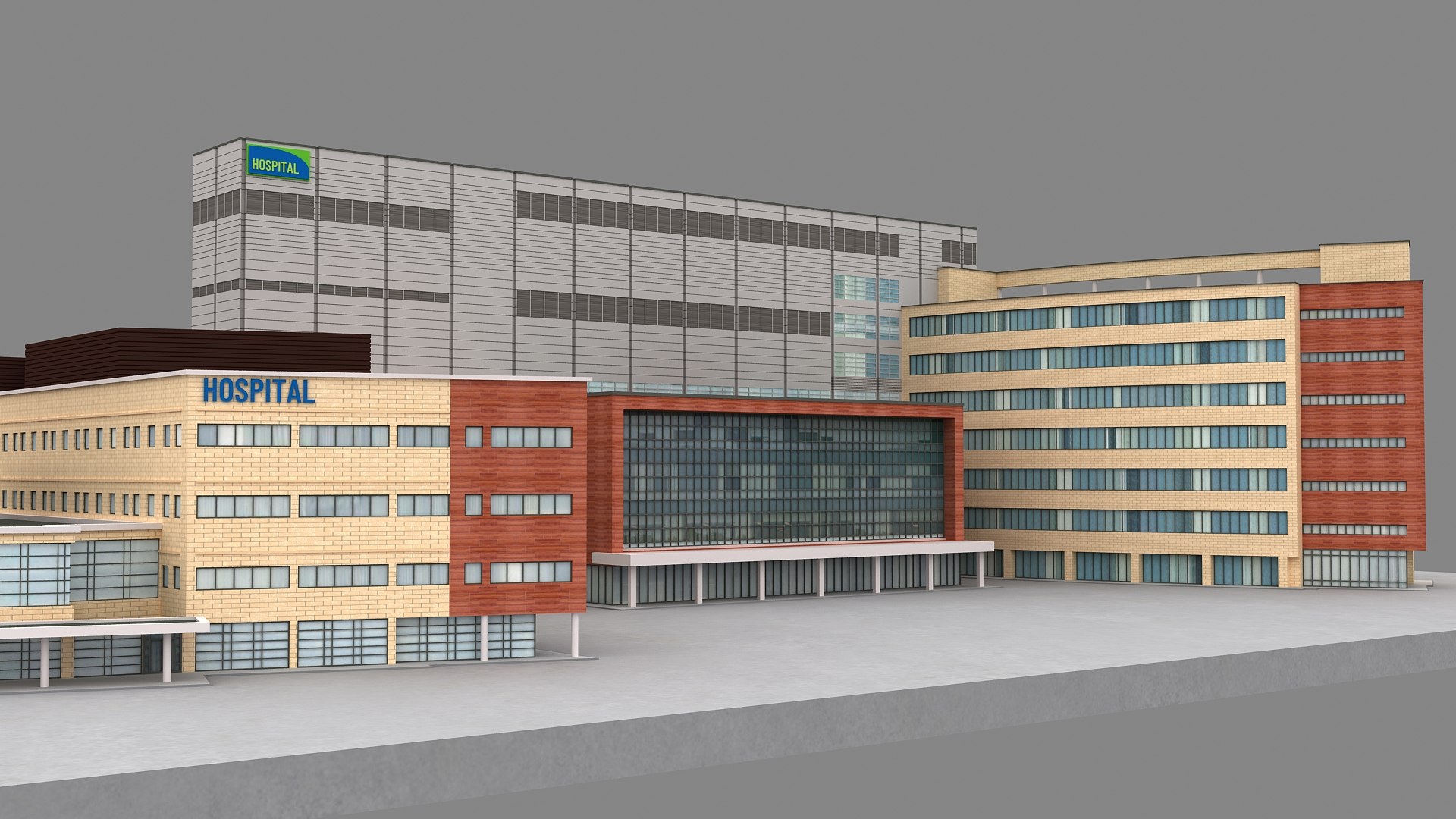 3D Hospital Building Model - TurboSquid 1812098