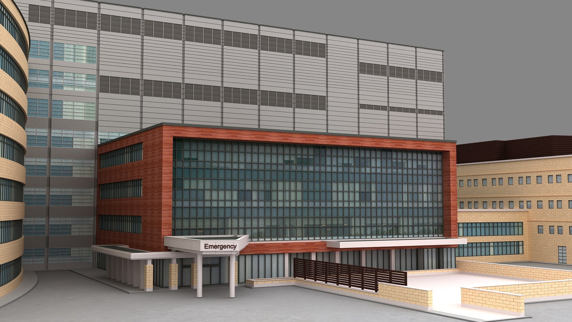 3D Hospital Building Model - TurboSquid 1812098