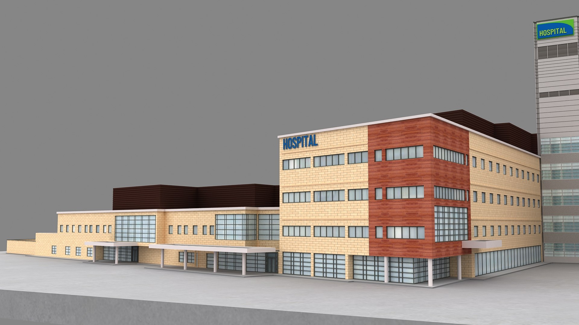 3D Hospital Building Model - TurboSquid 1812098