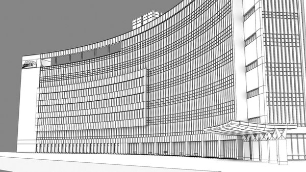 3D Hospital Building model - TurboSquid 1812098