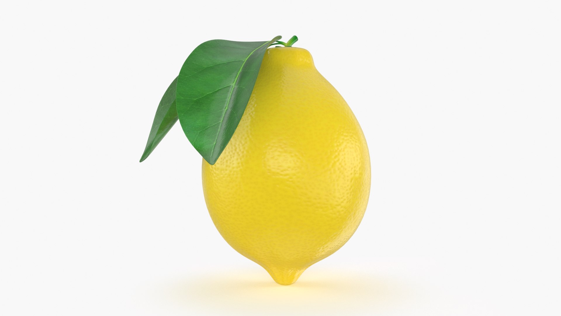 Whole Lemon With Leaf 3D Model - TurboSquid 1988554