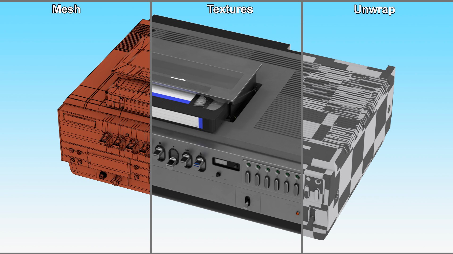 VHS Player With Cassette 3D Model - TurboSquid 2236583