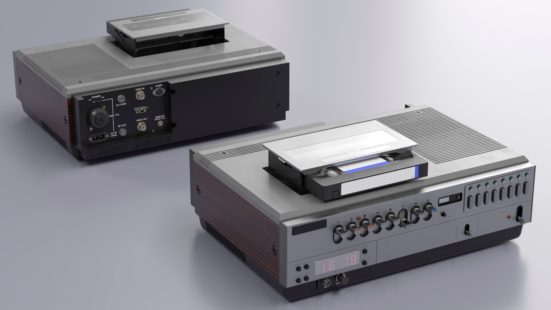 VHS Player With Cassette 3D Model - TurboSquid 2236583