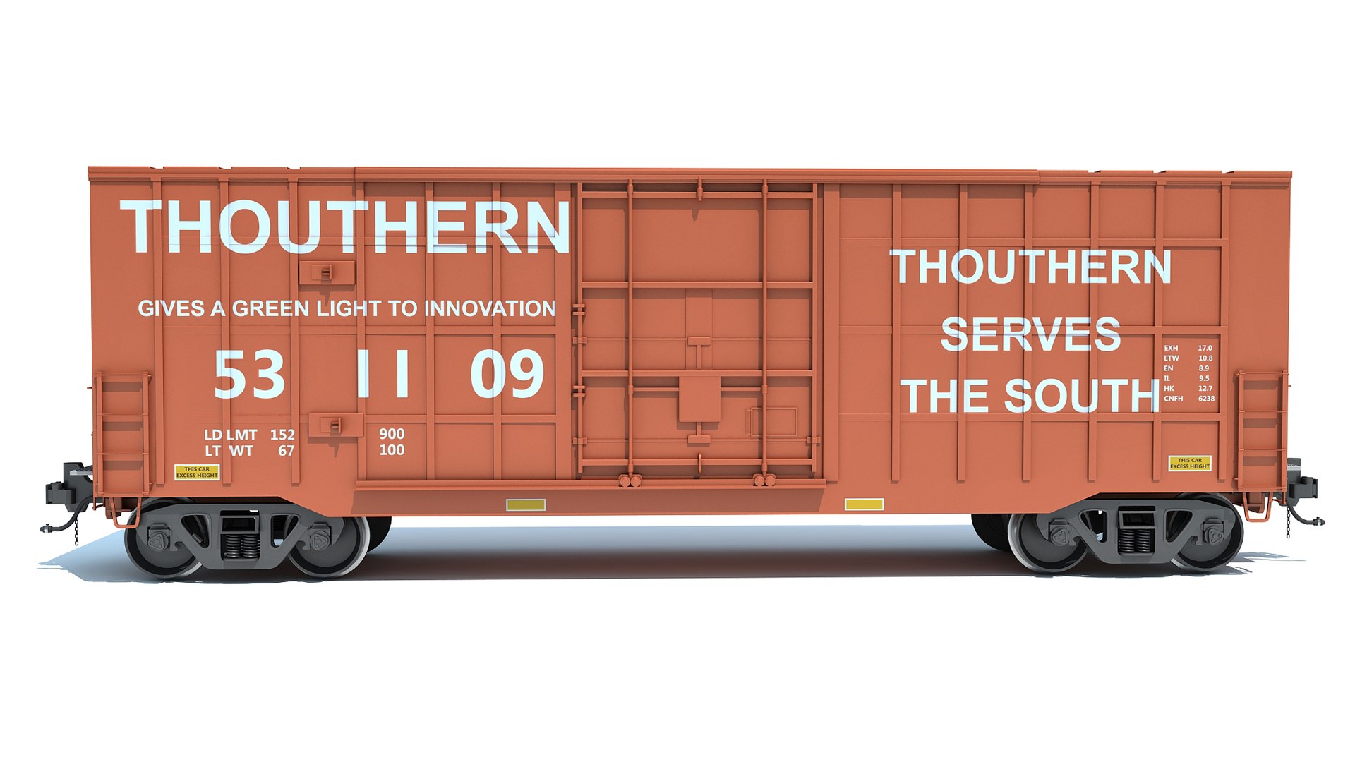 3D Railroad Boxcar Model - TurboSquid 1594650