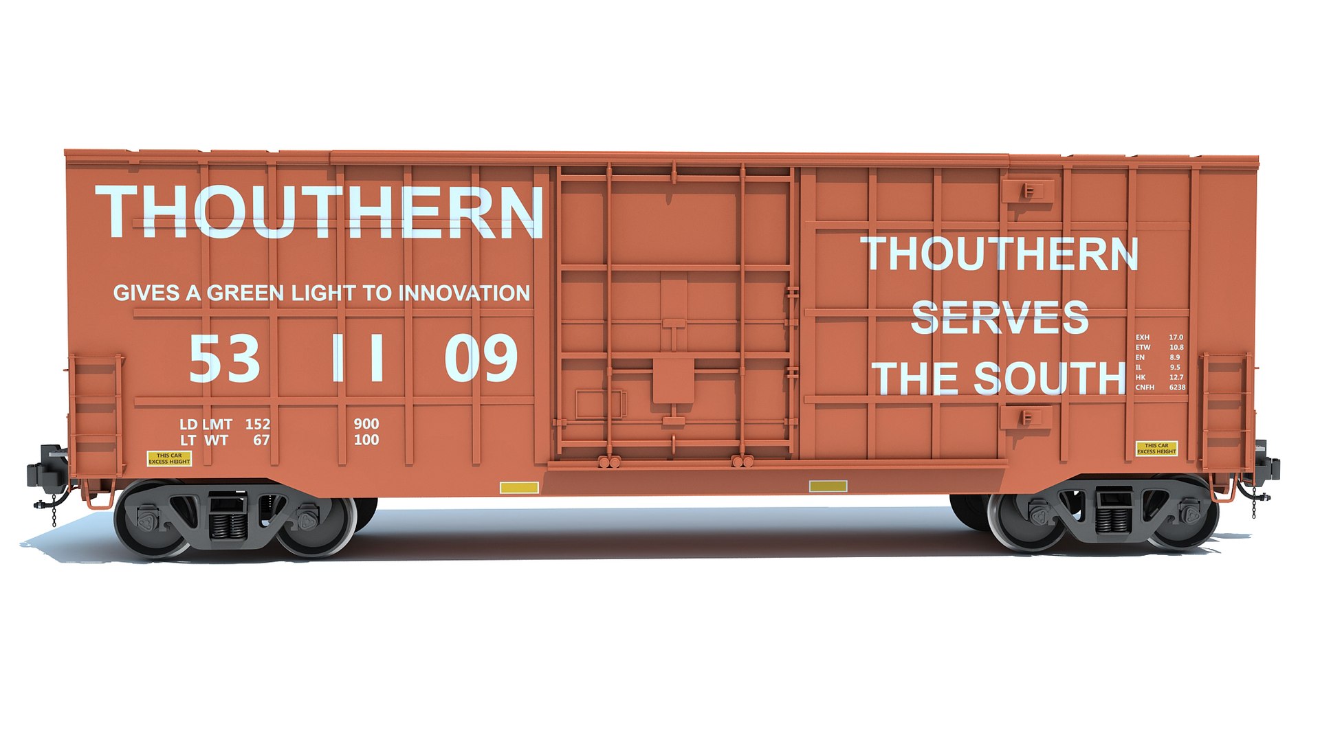 3D Railroad Boxcar Model - TurboSquid 1594650