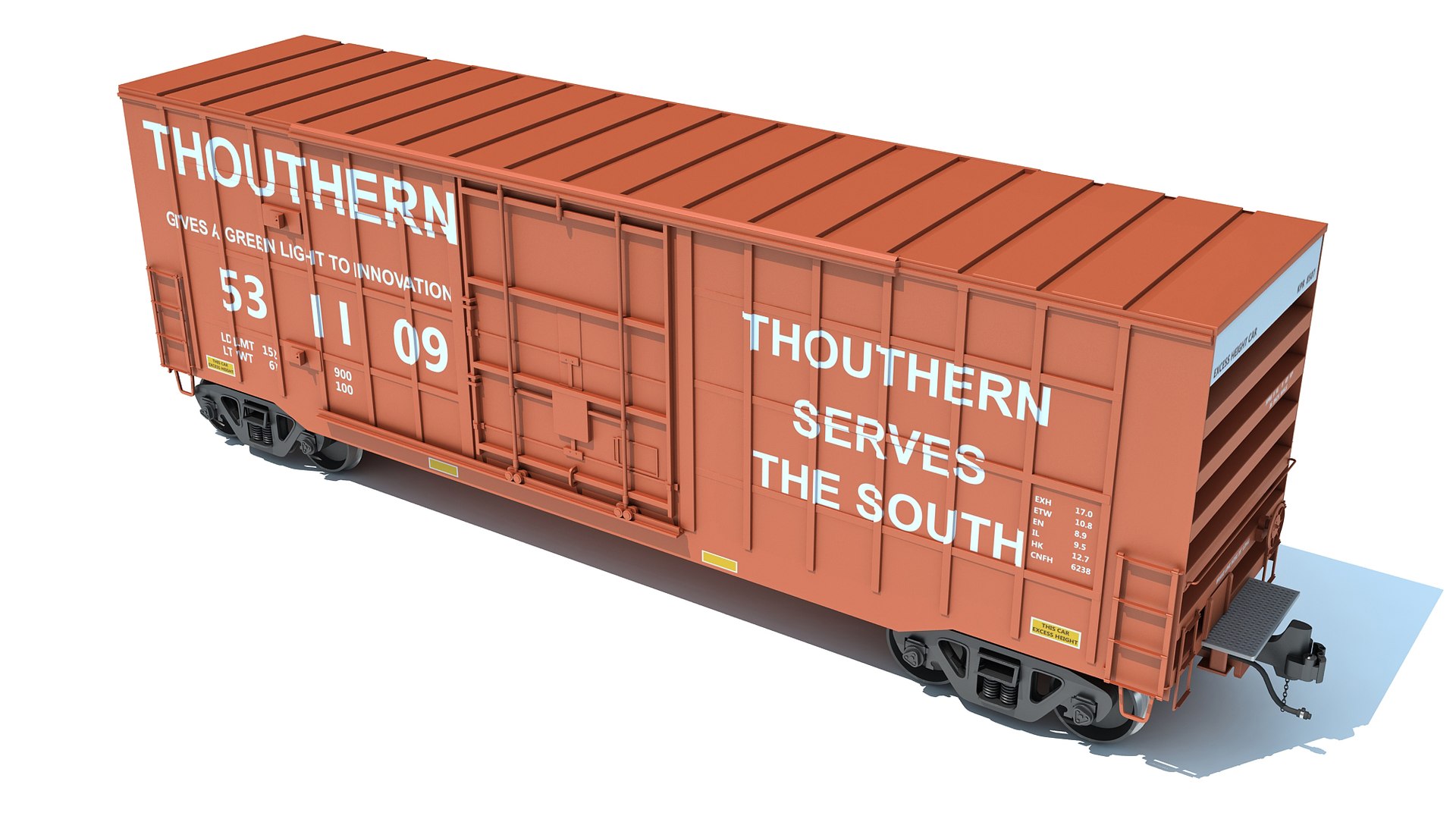 3D Railroad Boxcar Model - TurboSquid 1594650