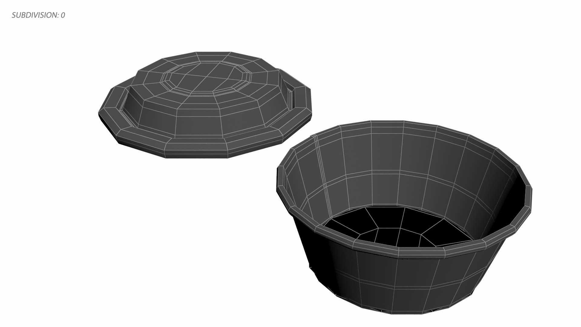 3D FoodBox Round Model - TurboSquid 2387032