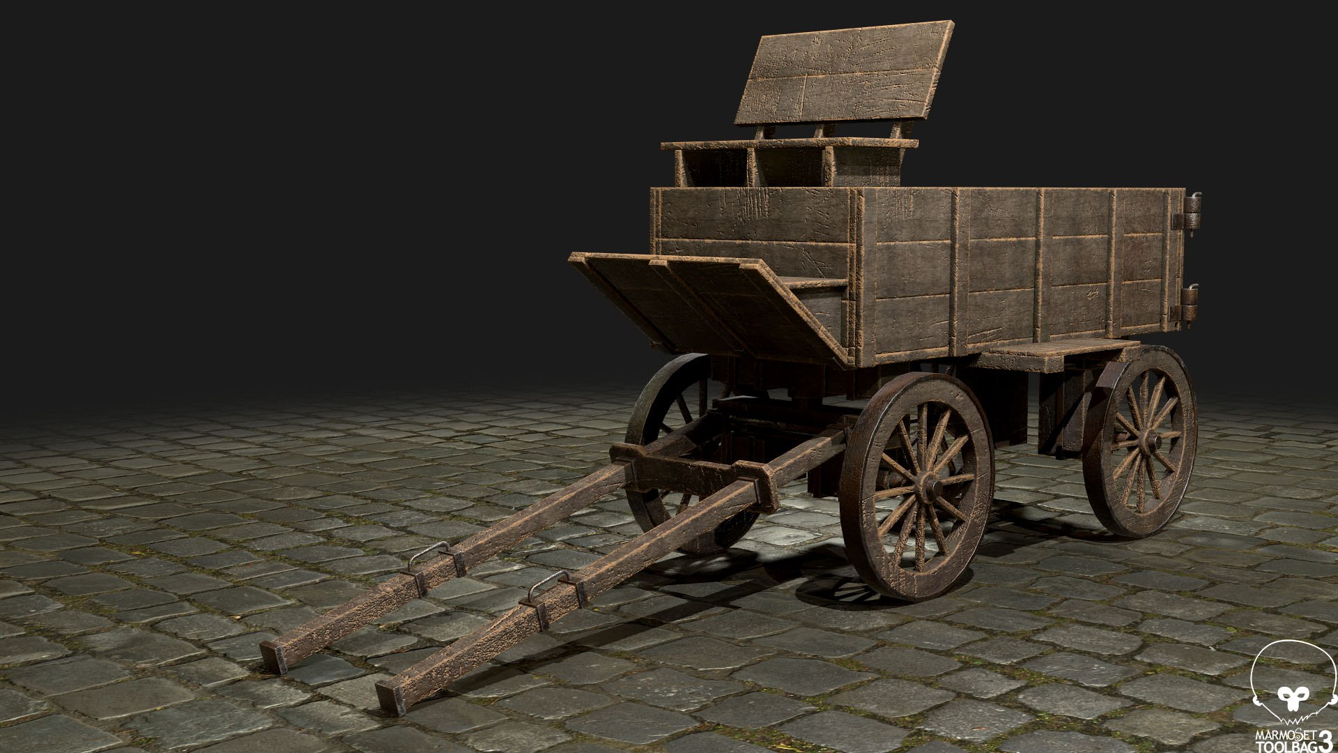 3D Medieval Wooden Cart3 Model - TurboSquid 2303356