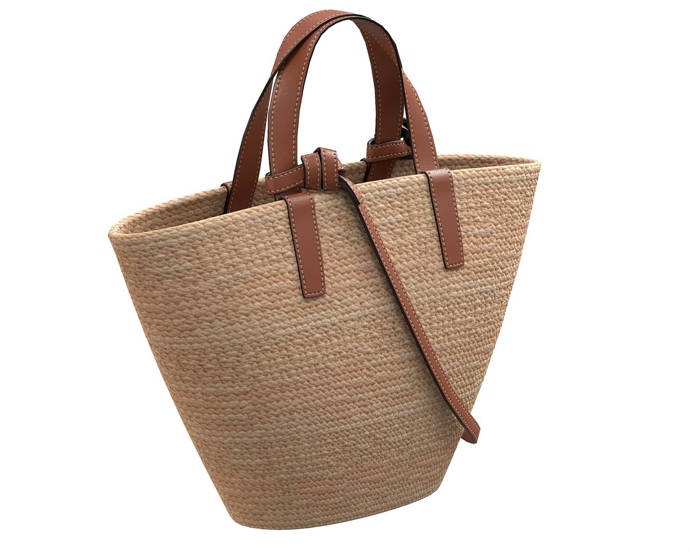 3D Celine Triomphe Classic Pannier Basket Bag In Raffia - TurboSquid ...