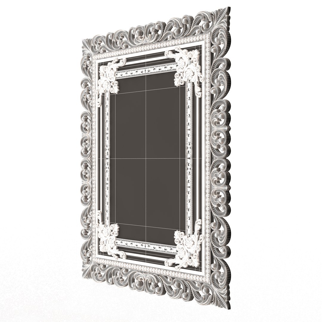 3D Carved Classic Mirror 09 Model - TurboSquid 2330536