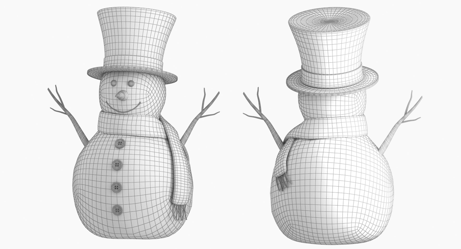 Cute snow man v2 3D model - TurboSquid 1250597