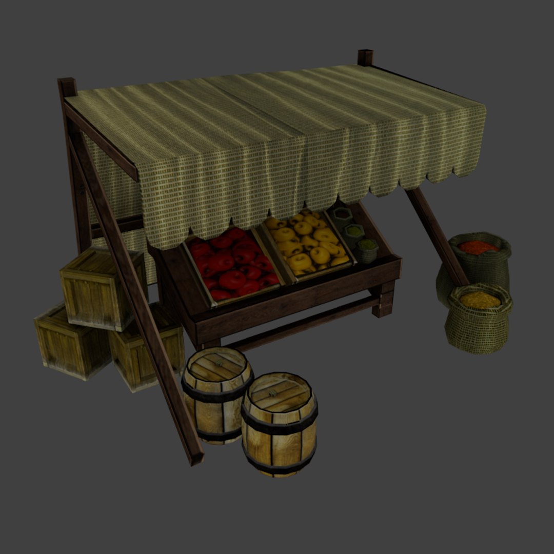 Medieval Market 3d Model
